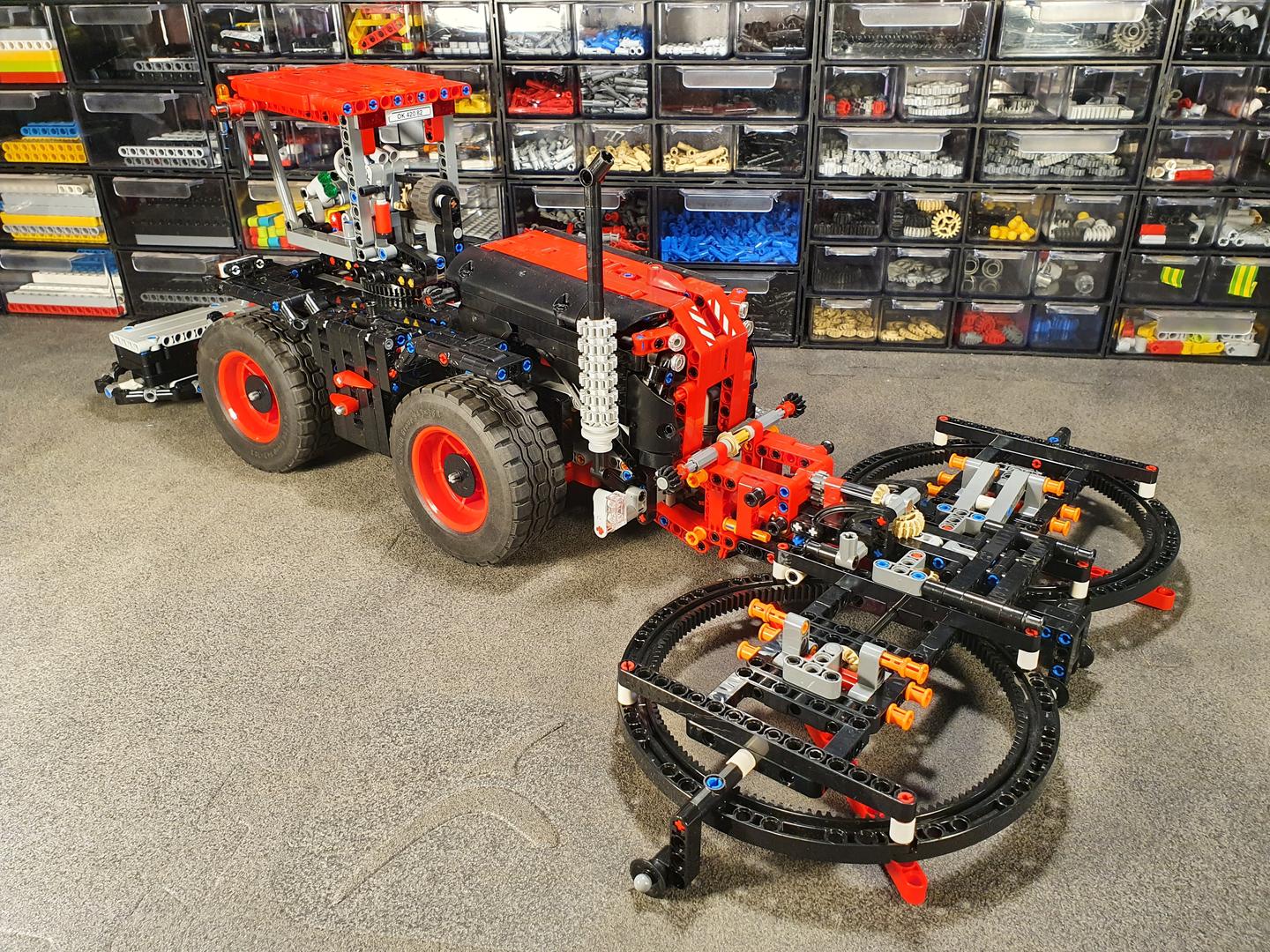 LEGO MOC Claas Xerion 5000 TRAC VC with 8 attachments (42082 c-model ...