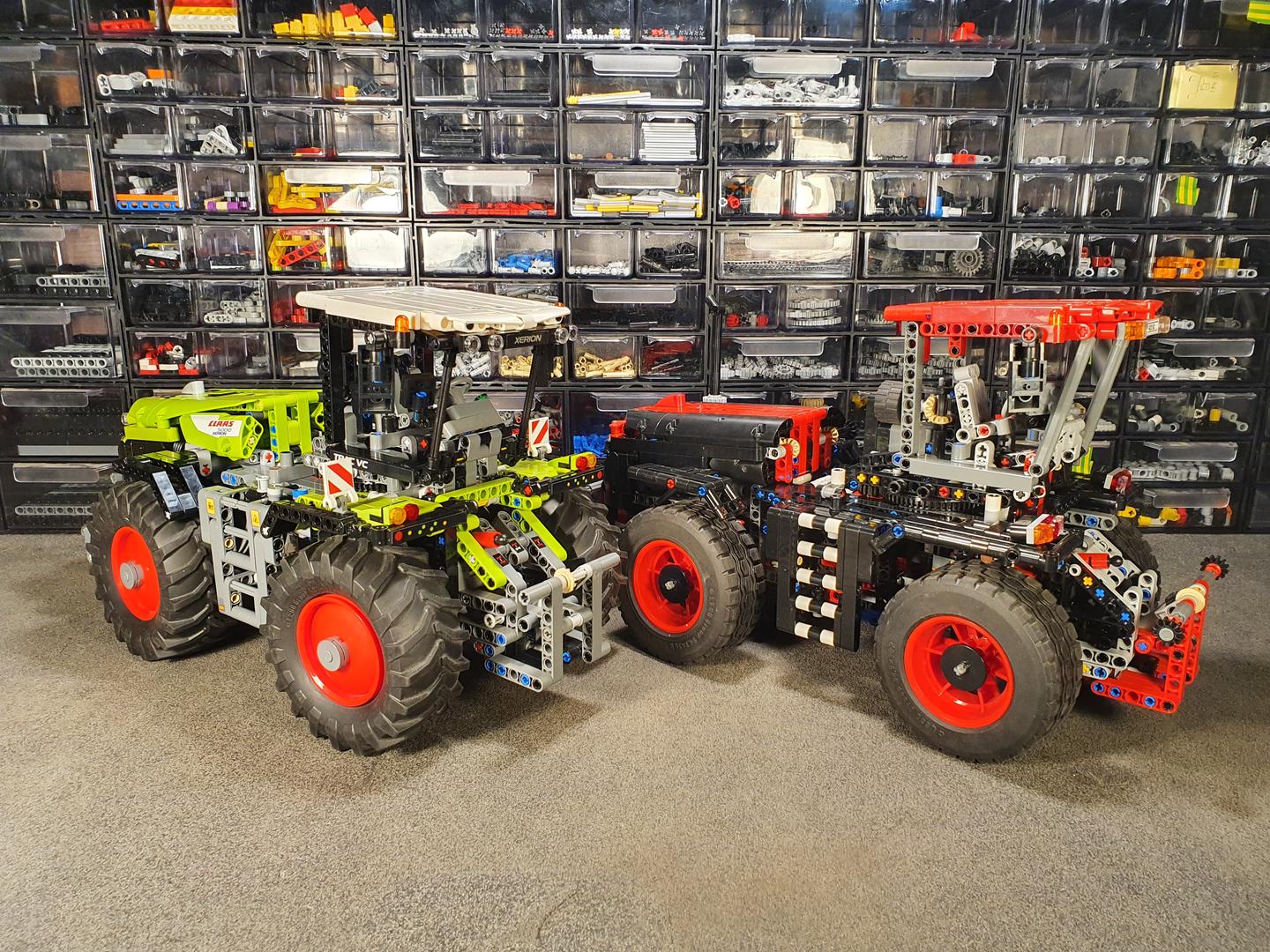 LEGO MOC Claas Xerion 5000 TRAC VC with 8 attachments (42082 c-model ...