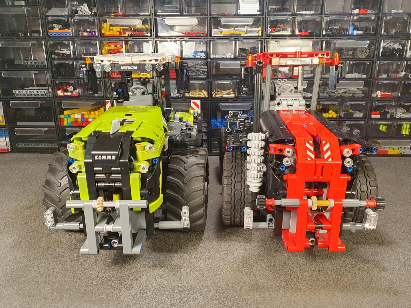 LEGO MOC Claas Xerion 5000 TRAC VC with 8 attachments (42082 c-model ...