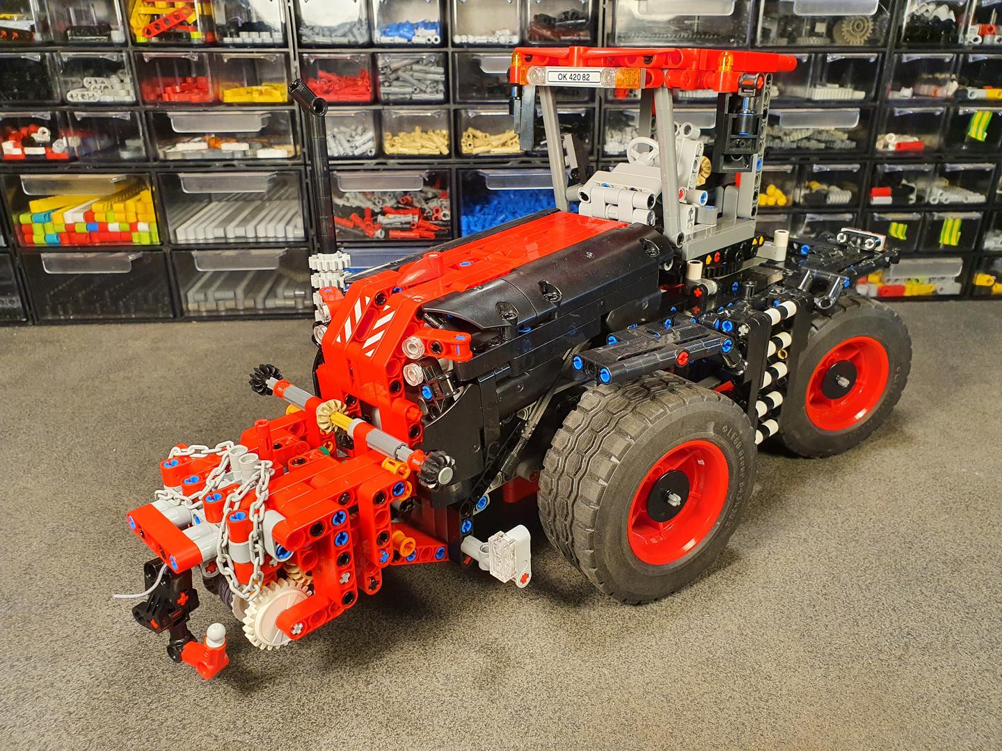 LEGO MOC Claas Xerion 5000 TRAC VC with 8 attachments (42082 c-model ...