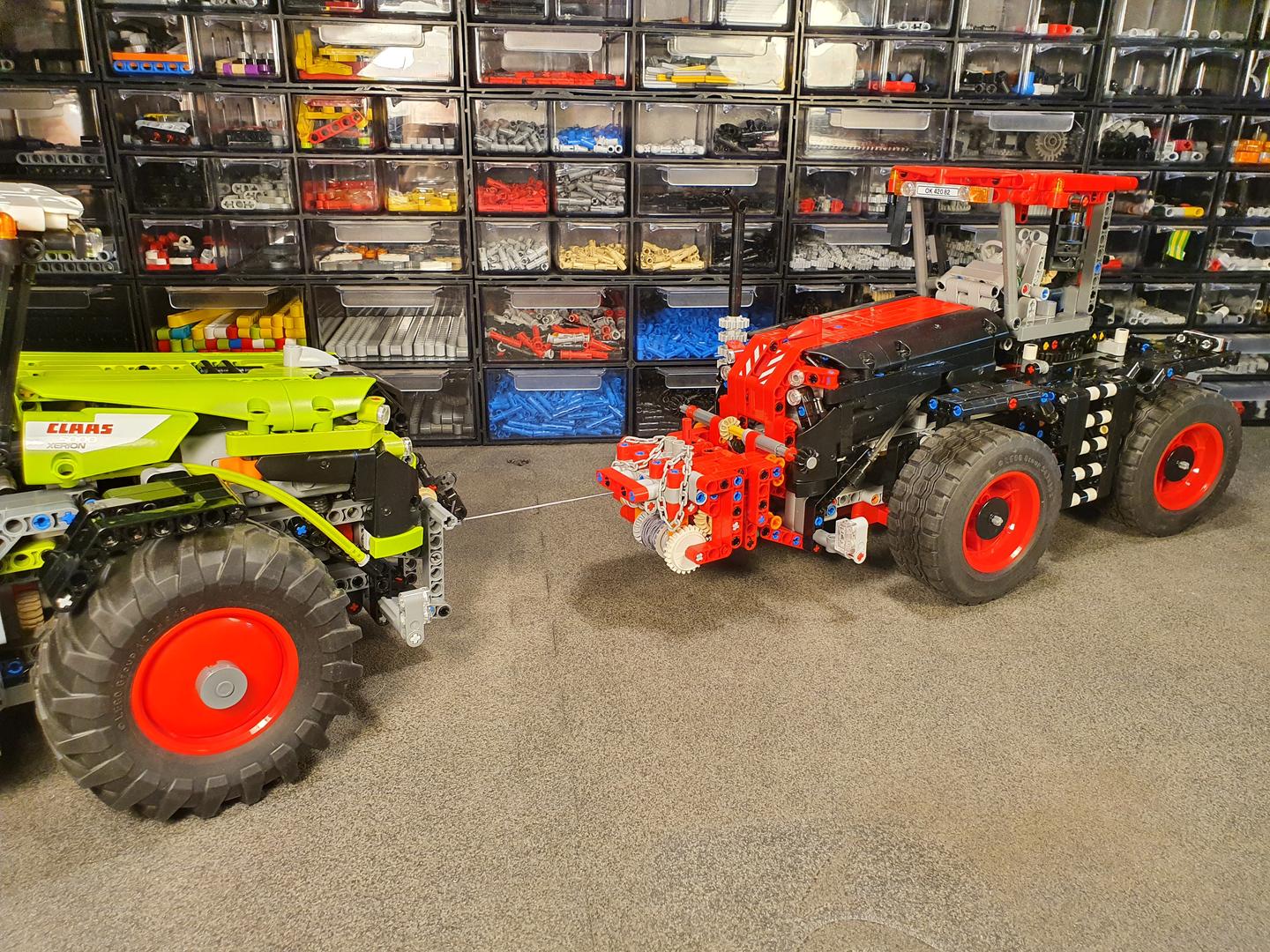 LEGO MOC Claas Xerion 5000 TRAC VC with 8 attachments (42082 c-model ...