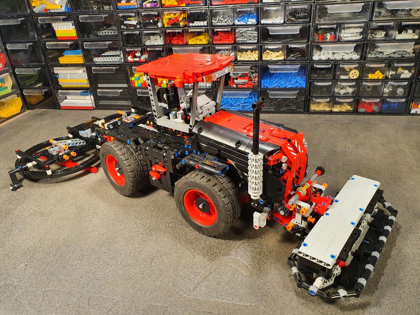LEGO MOC Claas Xerion 5000 TRAC VC with 8 attachments (42082 c-model ...