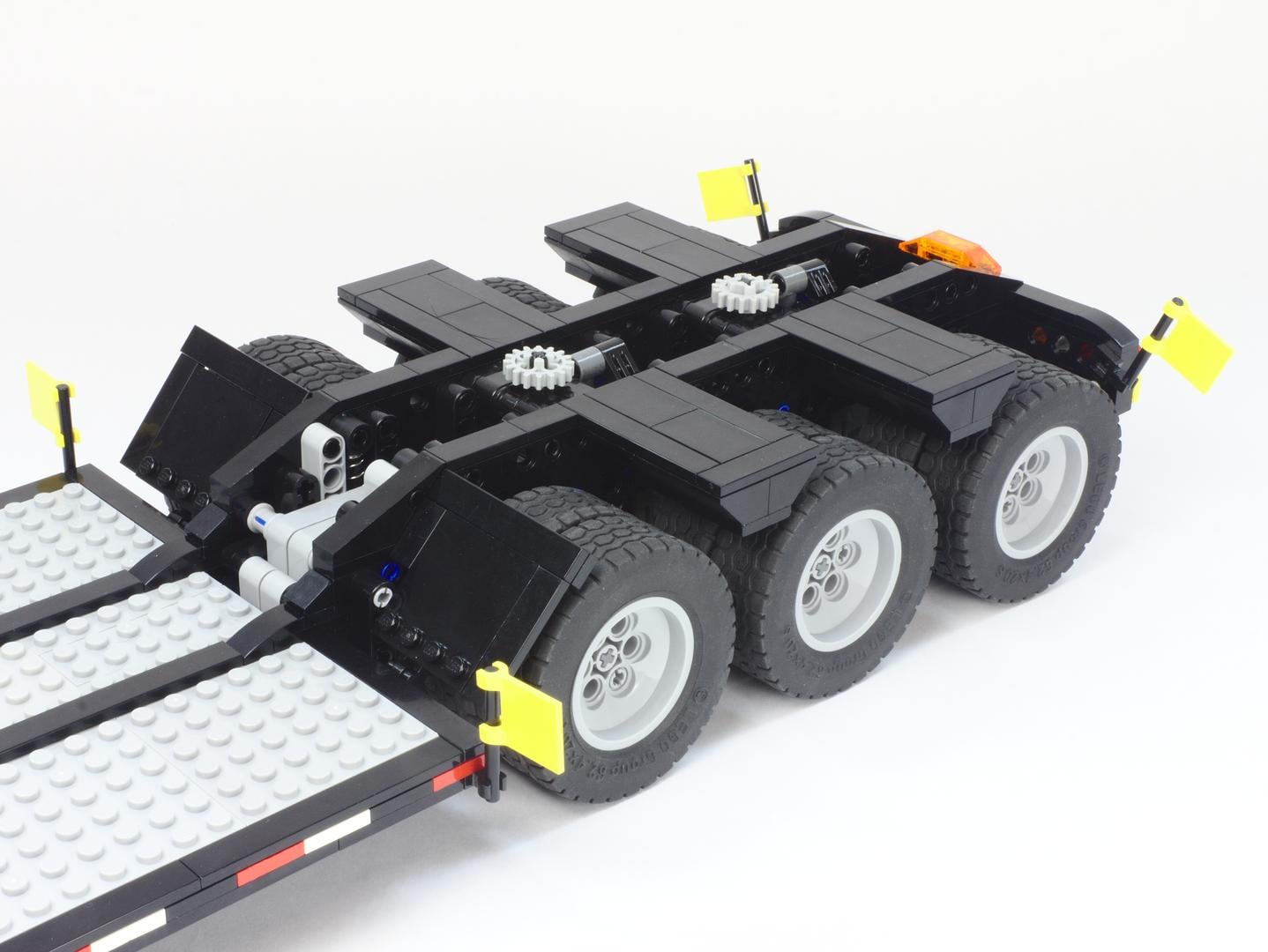 LEGO MOC 1:17 scale Lowboy trailer in black by motomatt | Rebrickable ...