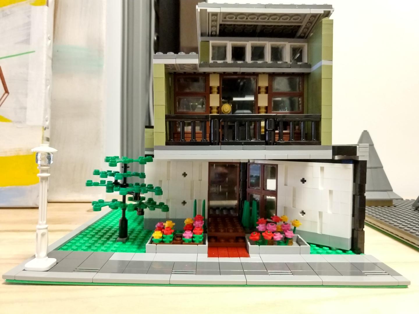 LEGO MOC 10243 - Modern House by theCroc | Rebrickable - Build with LEGO