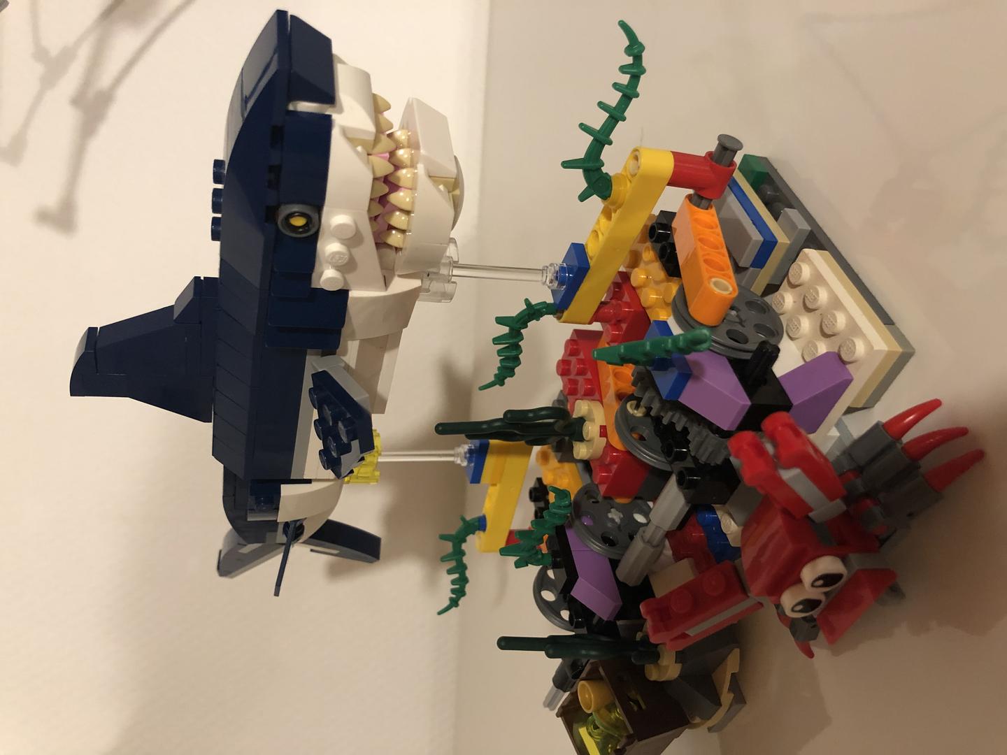 LEGO MOC Deep Sea Creatures Swimming Shark Stand by JKBrickworks ...