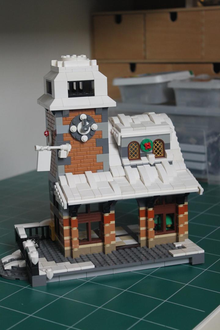 LEGO MOC Winter Village Train Station by Miro | Rebrickable - Build ...