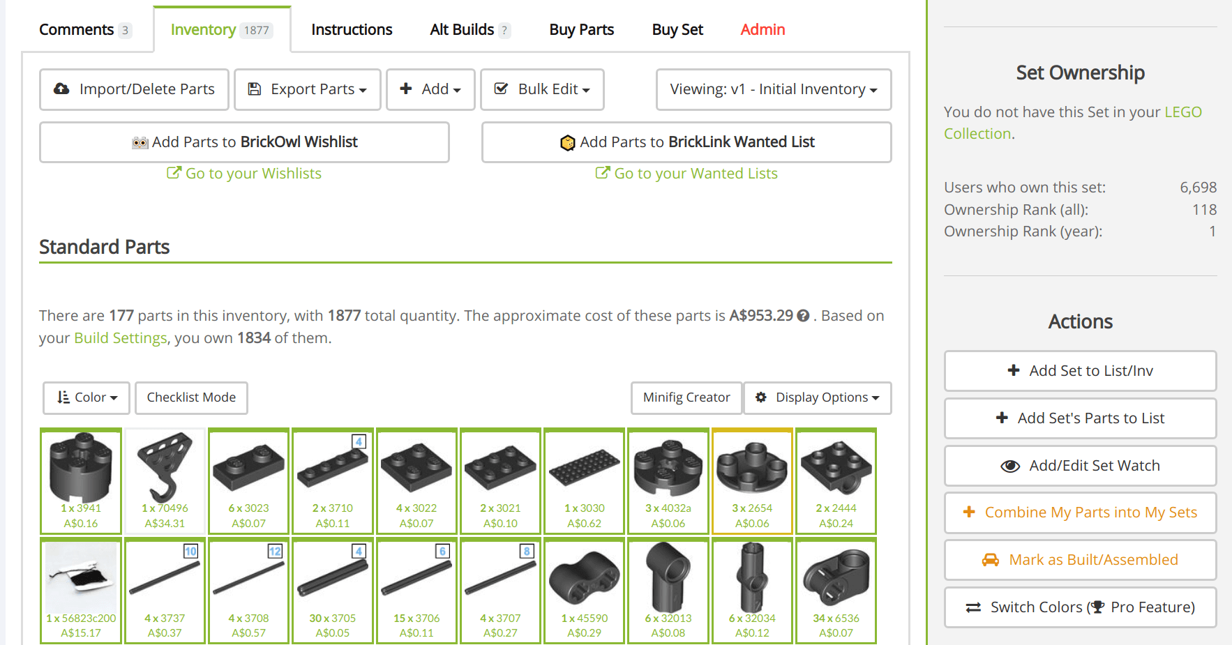 Rebrickable Help Guide: Set Lists | Rebrickable - Build with LEGO