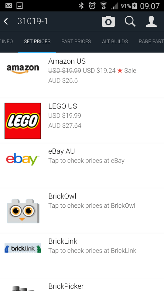 Rebrickable LEGO® Shopper
